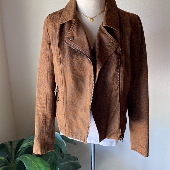 Kut from the Kloth | Jackets & Coats | Leopard Motorcycle Jacket | Poshmark